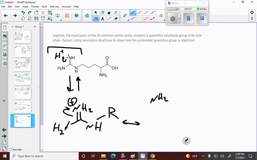 SOLVED: Arginine, the most basic of the 20 common amino acids, contains a guanidino functional ...