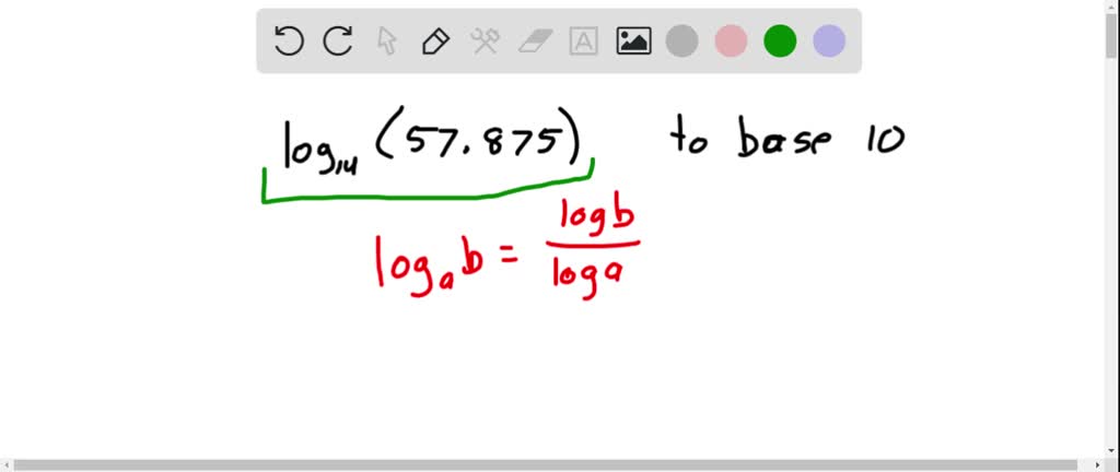 SOLVED: Rewrite the expression as an equivalent ratio of logs using the ...