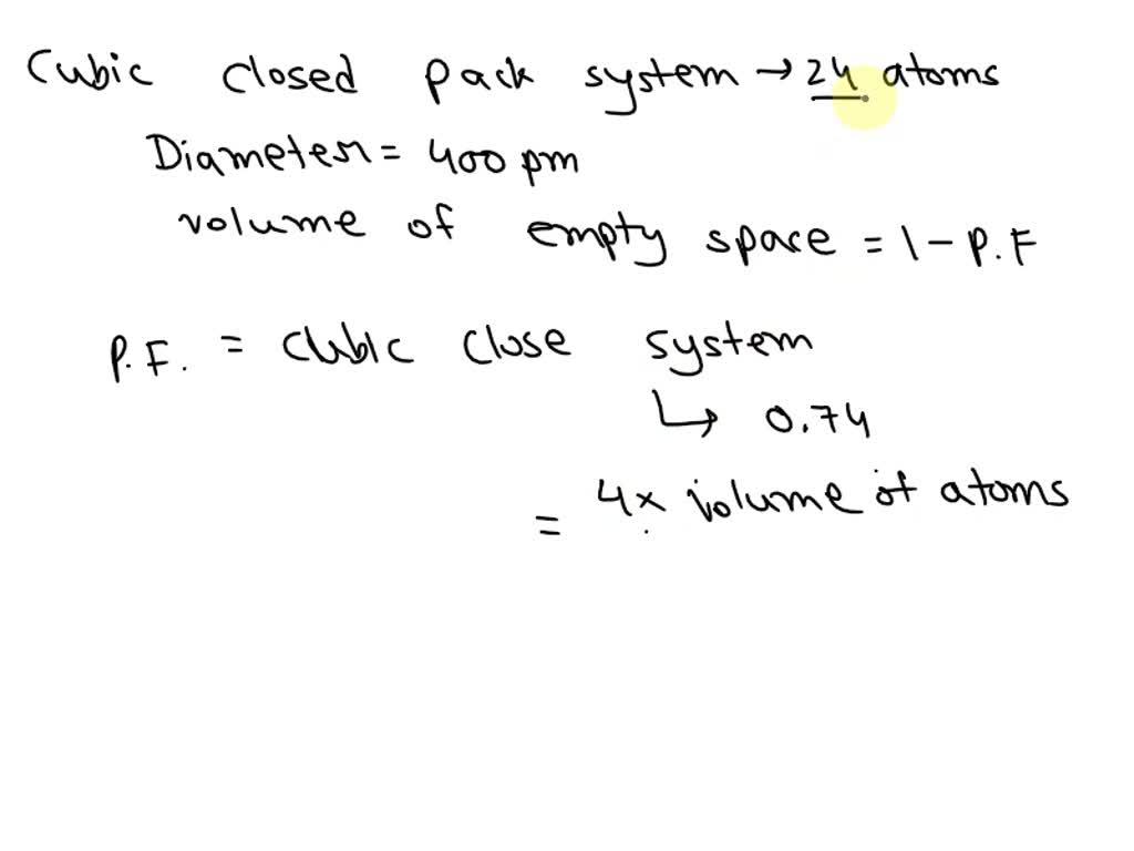 SOLVED: A cubic close-packed system contains 24 atoms of a general ...