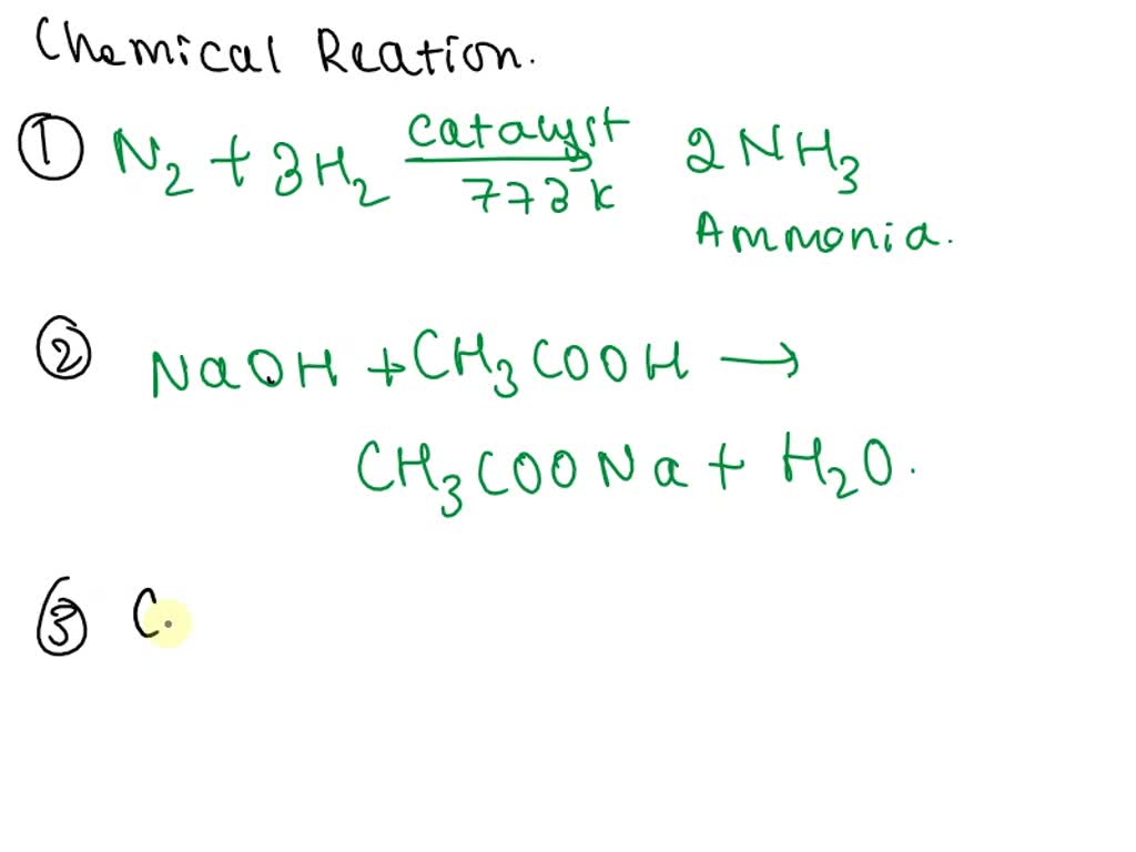 SOLVED: . Write the balanced chemical equations for the following reactions and identify the ...