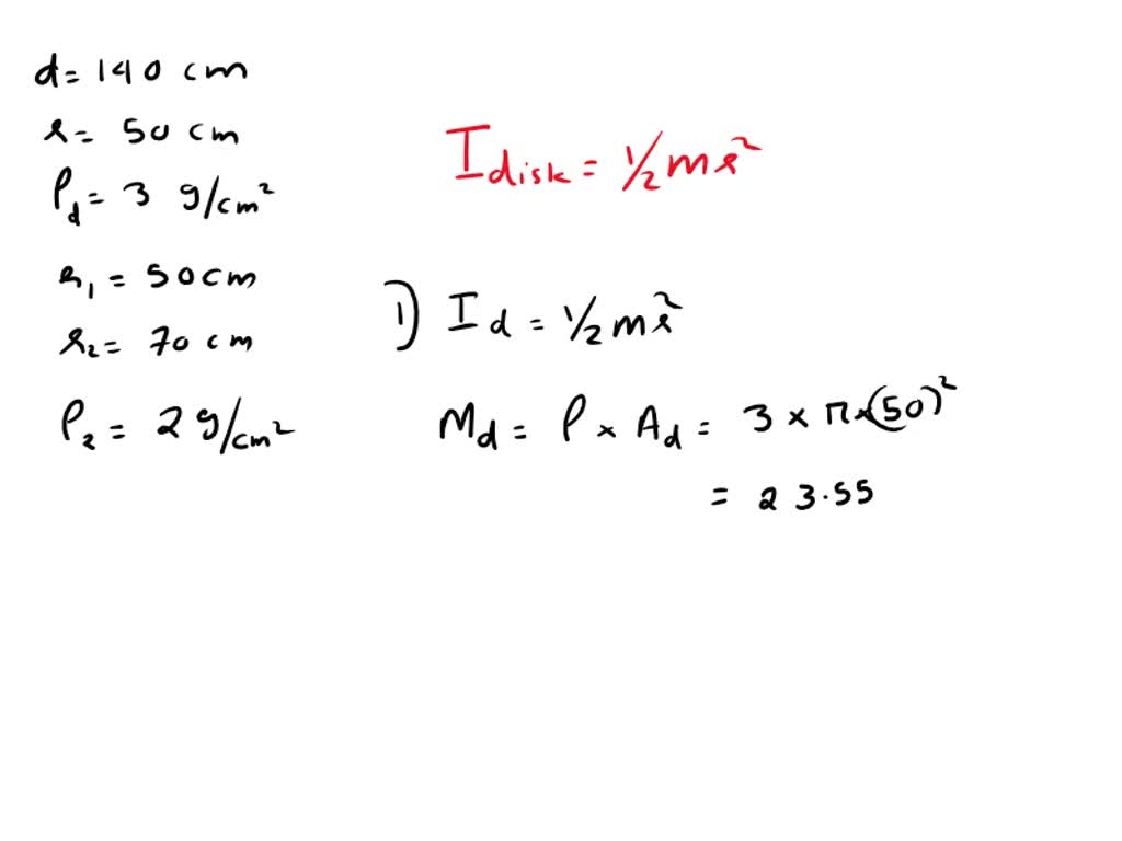 SOLVED: A compound disk of outside diameter 140.0 cm is made up of a ...