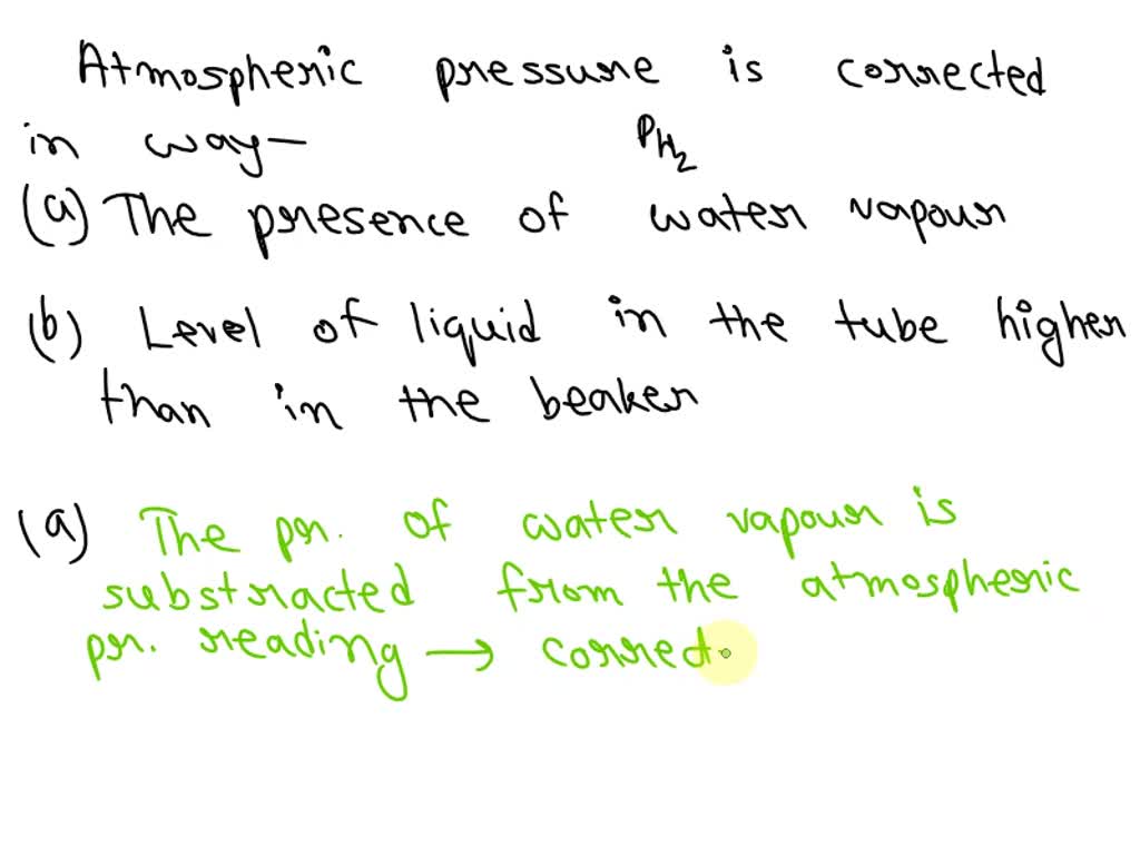 SOLVED: When determining the pressure of dry hydrogen gas, explain how ...