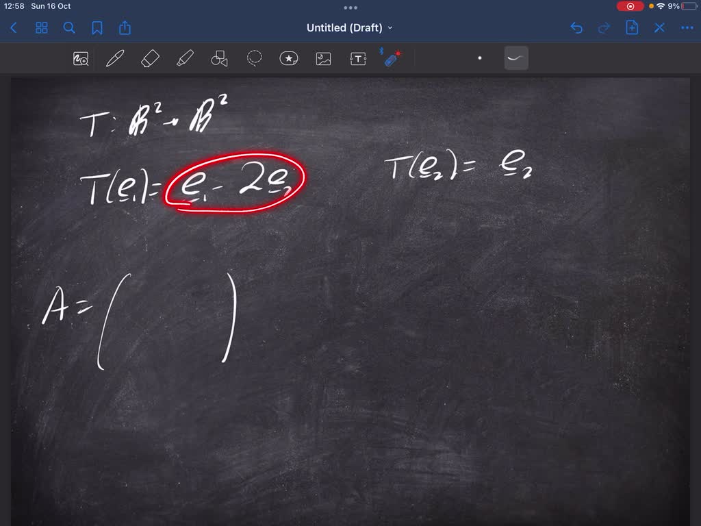 SOLVED: Assume that T is a linear transformation. Find the standard ...