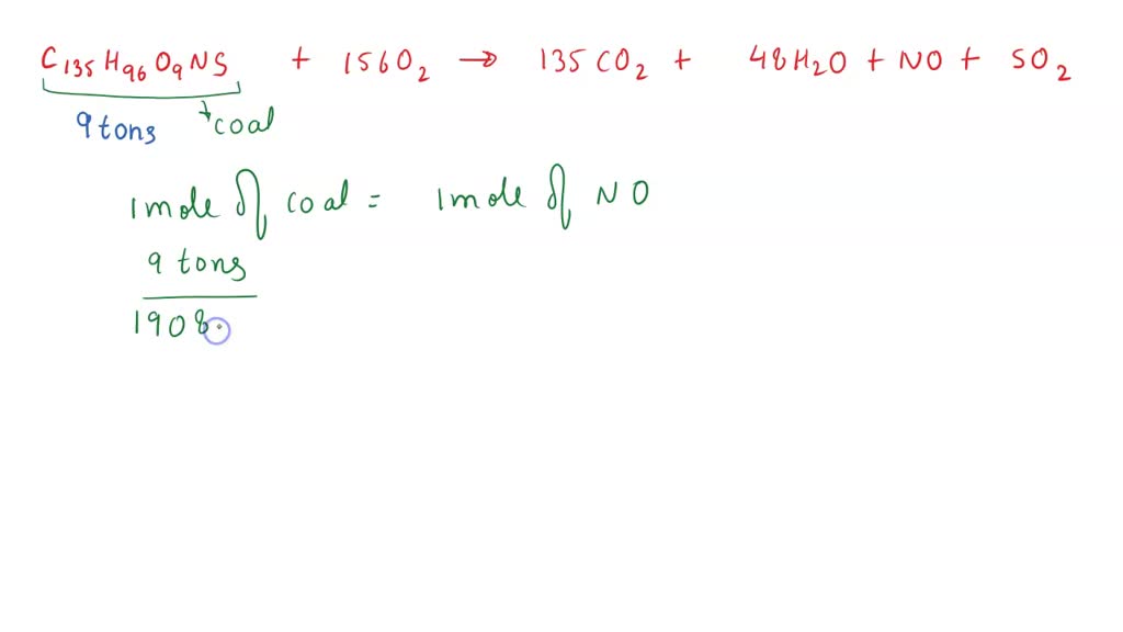 SOLVED: Assume that coal can be represented by the chemical formula ...