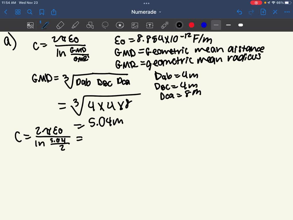 'A 3-phase, 50 Hz, 132 kV overhead line has conductors placed in ...