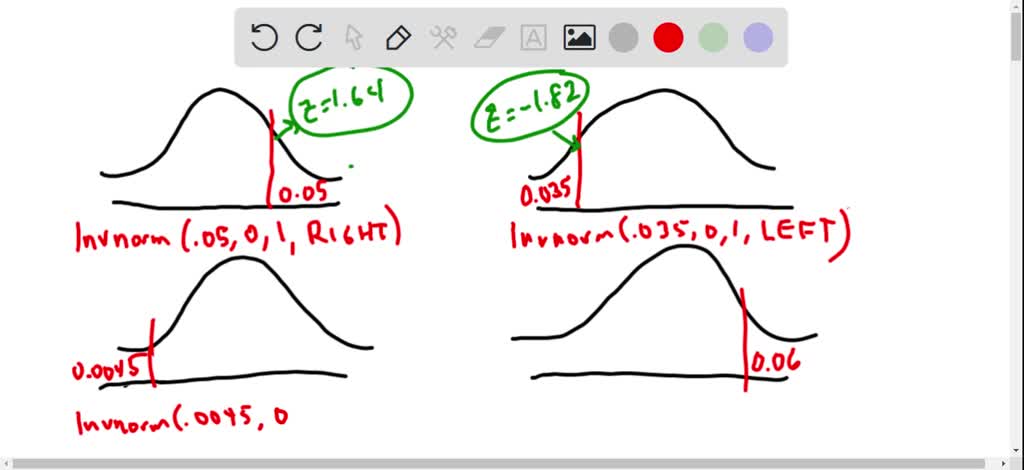SOLVED: Determine the value of z so that the area under the standard ...