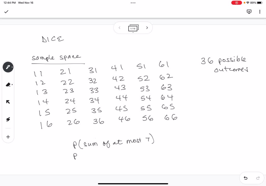 SOLVED: Compute the probability that the sum of the pips on Two regular ...