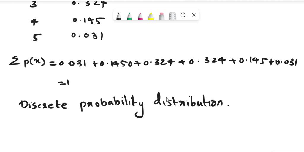SOLVED: Five males with an X-linked genetic disorder have one child each. The random variable x ...