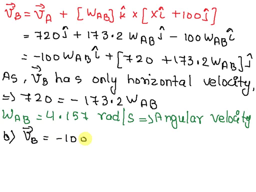 SOLVED: Find angular velocity ωBA? OA = 5 cm, OB = 11 cm. At crank angle = 90°. Crank speed ωOA ...