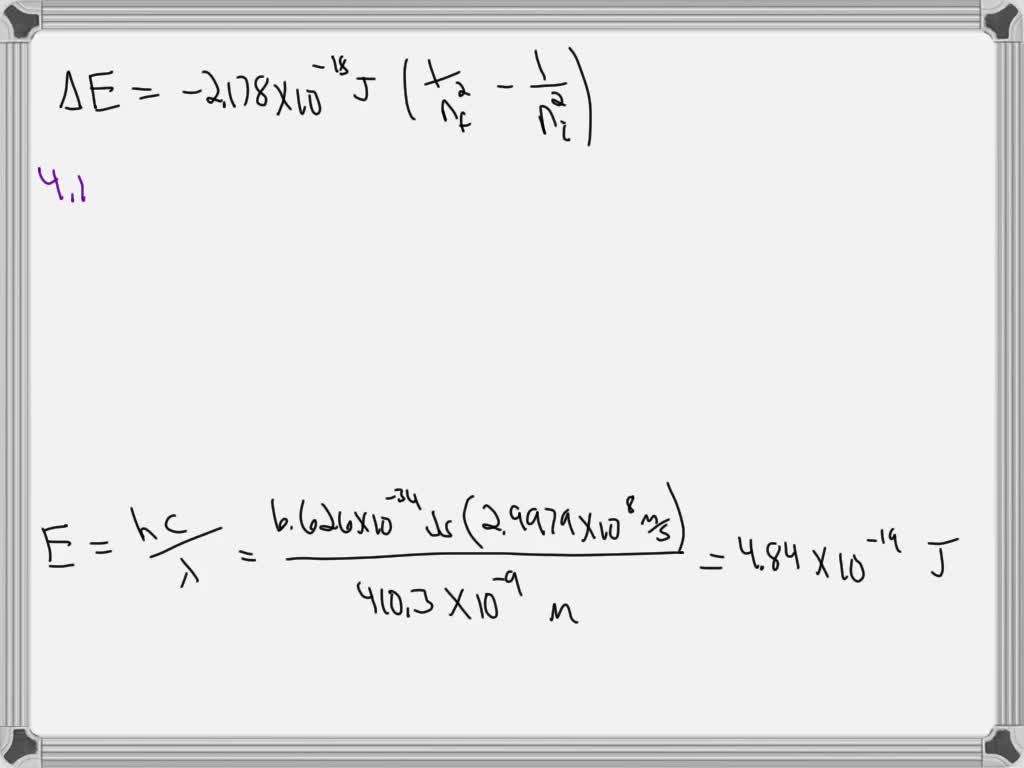 SOLVED: In the spectrum of hydrogen, there is a line with a wavelength ...