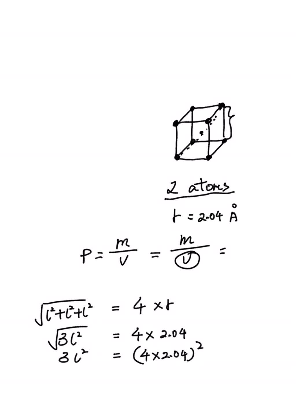 SOLVED: A metal crystallizes in a body-centered cubic unit cell with an ... SOLVED: A metal crystallizes in a body-centered cubic unit cell with an ...