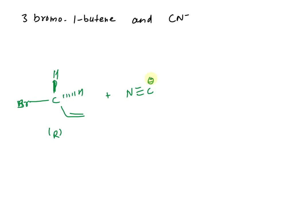 SOLVED: The SN2 reaction of (S)-2-bromobutane with cyanide (-CN) was performed along with the ...