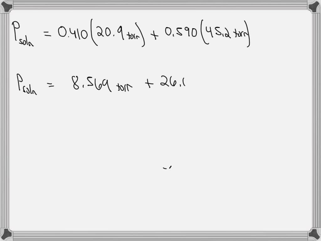 SOLVED: 1-propanol (P1Â° = 20.9 Torr at 25 Â°C) and 2-propanol (P2Â° = 45.2 Torr at 25 Â°C) form ...