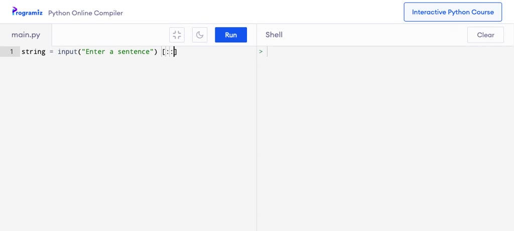 Solved Write A Program That Takes In A Line Of Text As Input And Outputs That Line Of Text In 