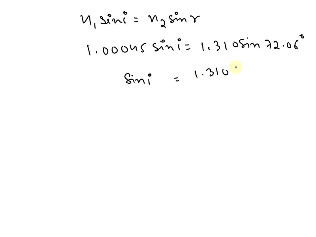 SOLVED: A layer of carbon dioxide, with index of refraction 1.00045 , rests on a block of ice ...