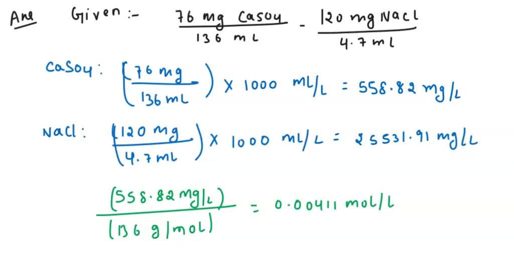 SOLVED: Total annual hard water constituents per liter: Calcium (CaCO3 ...