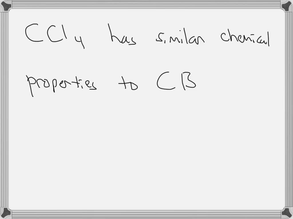 The compound CCl4 is nonflammable and was once commonly used in fire ...