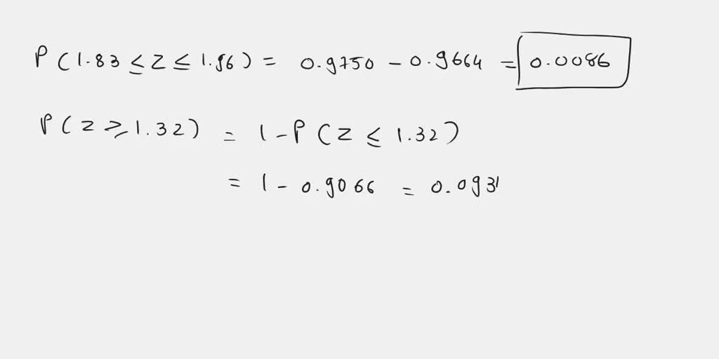 Solved Normal Distribution Suppose Z Is A Standard Normal Random Variable Compute The
