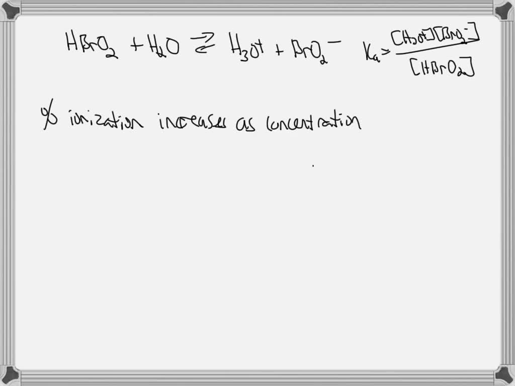 SOLVED: In which of the following solutions will 0.050 moles of bromous ...