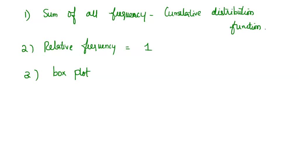 Solved What Is The Sum Of All Frequencies In A Frequency Distribution