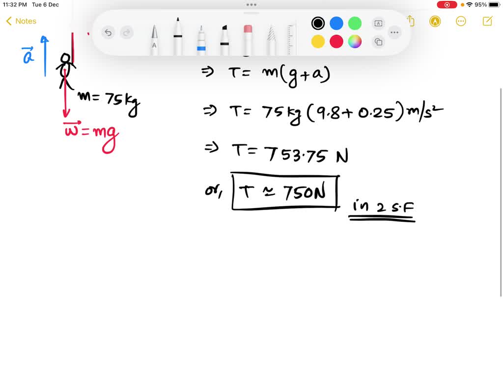 SOLVED: The 75-kg man climbs up the rope with an acceleration of 0.25 m ...