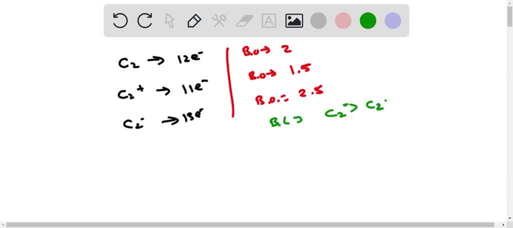 SOLVED: Rank the following diatomic species of carbon in order of bond ...