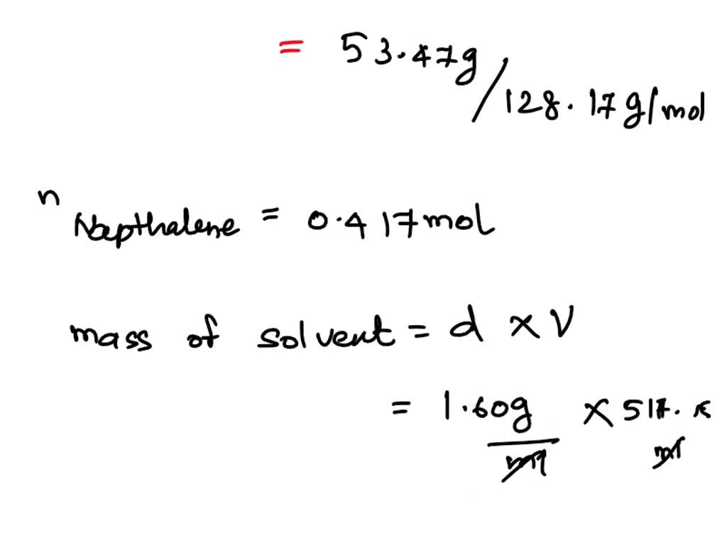 SOLVED: Calculate the molality of a solution consisting of 1.88 mL of ...