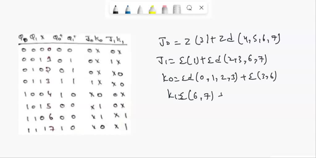 Q.5. Sequential circuit shown below has two flip-flops A and B and one input x. It consists of a ...