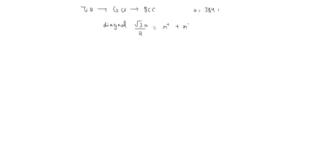 SOLVED: TlCl (thallium chloride) crystallizes in a cubic unit cell with ...