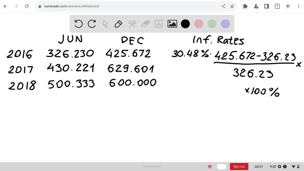 SOLVED: Texts: Write out the formula for the one-year inflation rate ...