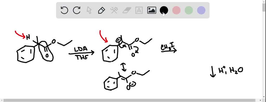 SOLVED: Draw the major organic product of the reaction shown below LDA ...