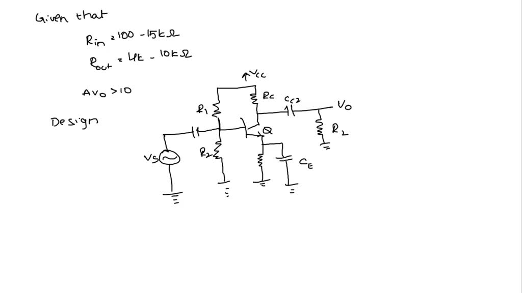 SOLVED: Can you please show a Multisim circuit design of a common emitter amplifier? Design a ...