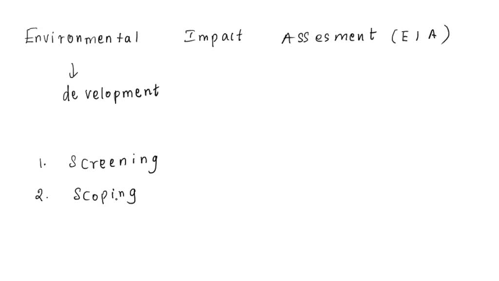 SOLVED: The 'Initial Environmental Review' is the first stage of developing an Environmental ...