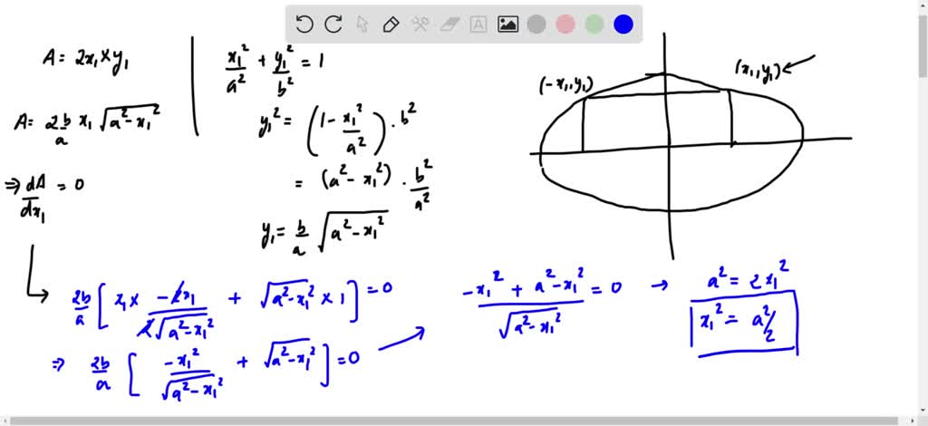 SOLVED: Find the dimensions and the area of the largest rectangle that can be inscribed in the ...