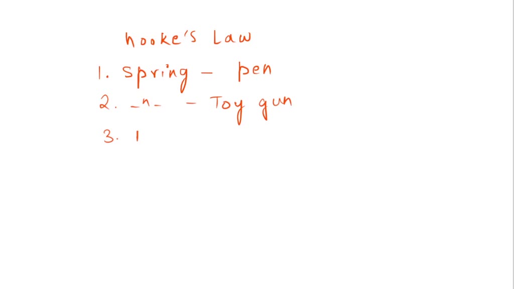 SOLVED: What are some real-life examples of elastic materials that obey ...