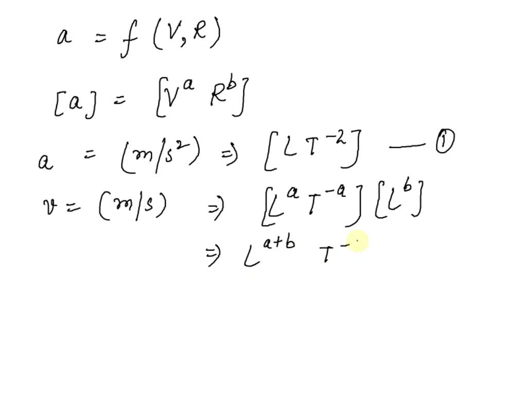 SOLVED: For a particle moving in a circle, its centripetal acceleration takes the form a=fcn(V ...