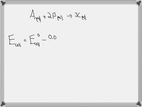 set up nemst equation for the standard dry cell using this equation ...