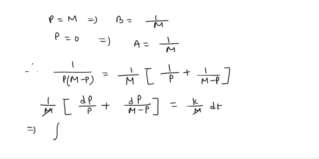SOLVED: Problem 1: (1 point) Show that the solution to the logistic differential equation dp/dt ...