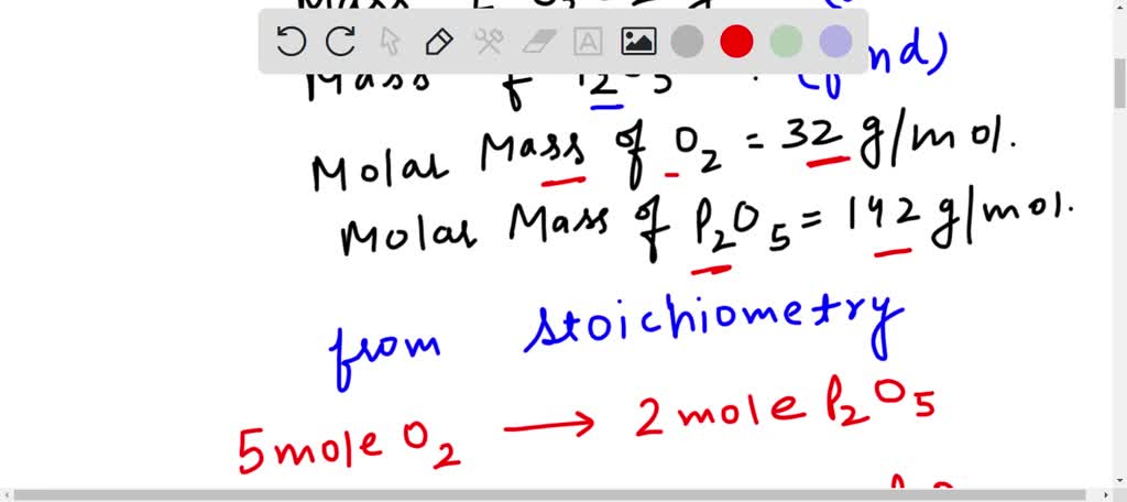 SOLVED: Consider the reaction: P4 + 5O2 â†’ 2P2O5 in which 20.0g of ...