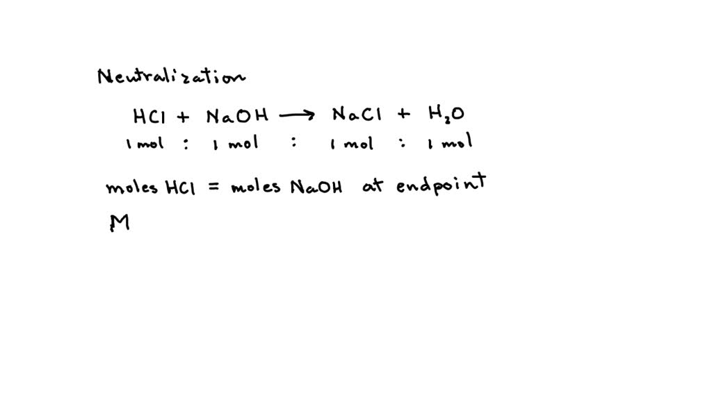 SOLVED: The titration of 10.00mL of an HCl solution of unknown concentration requires 12.54 ml ...