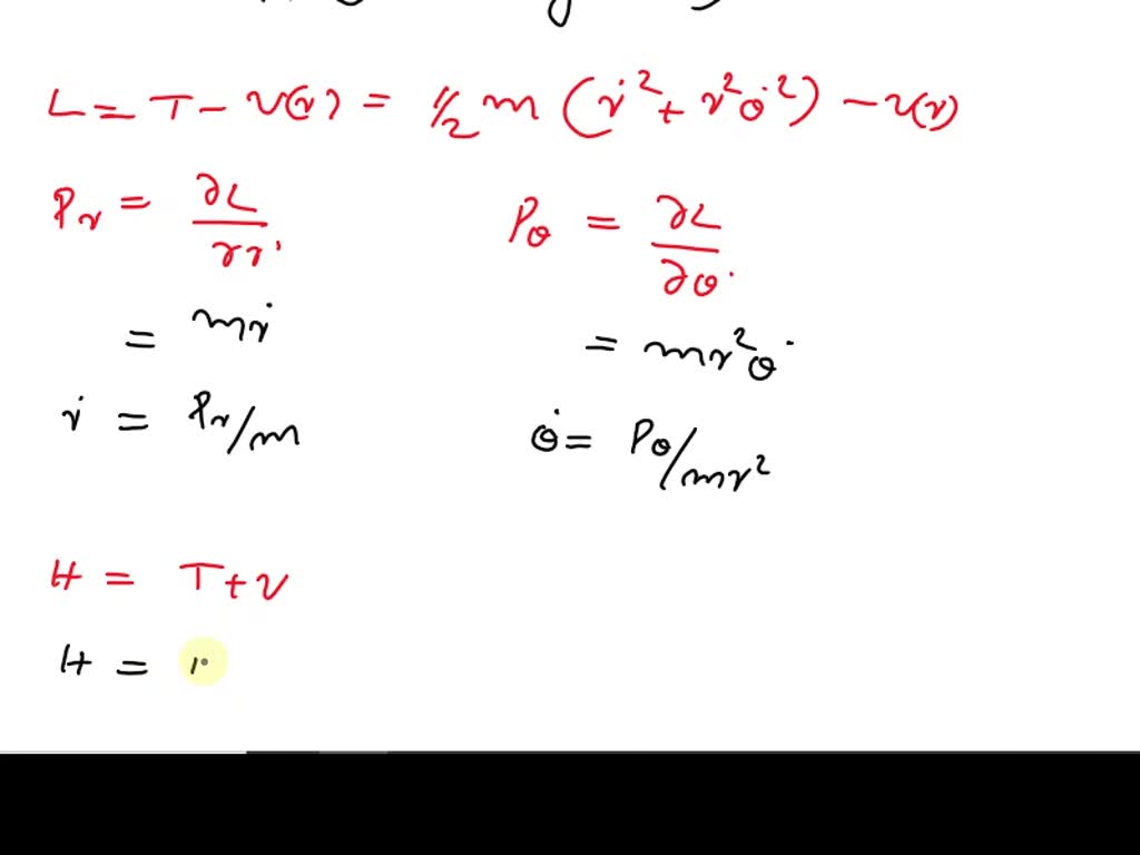 SOLVED: A particle of mass m is attracted towards a given point by a ...