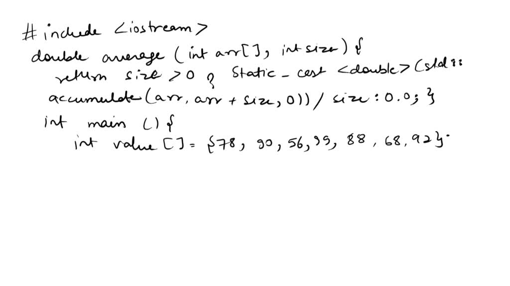 SOLVED: Write a public static method named avgAndSum that will take an ... SOLVED: Write a public static method named avgAndSum that will take an ...