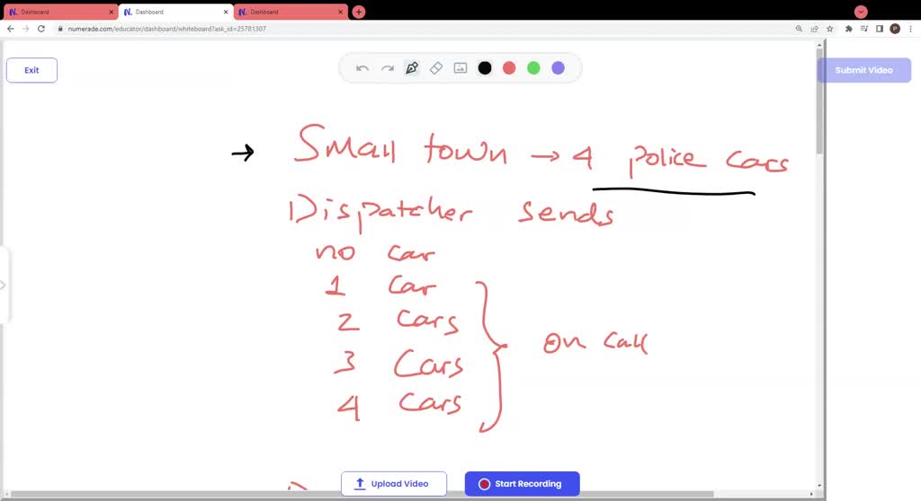 SOLVED: A small town has four police cars. If a radio dispatcher ...