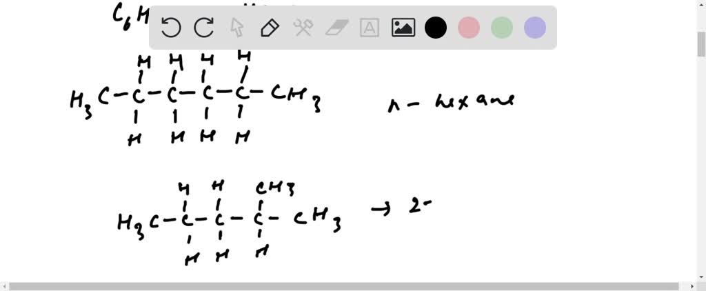 SOLVED: 1. Draw a molecule that has the formula of C6H14?2. Draw an ...