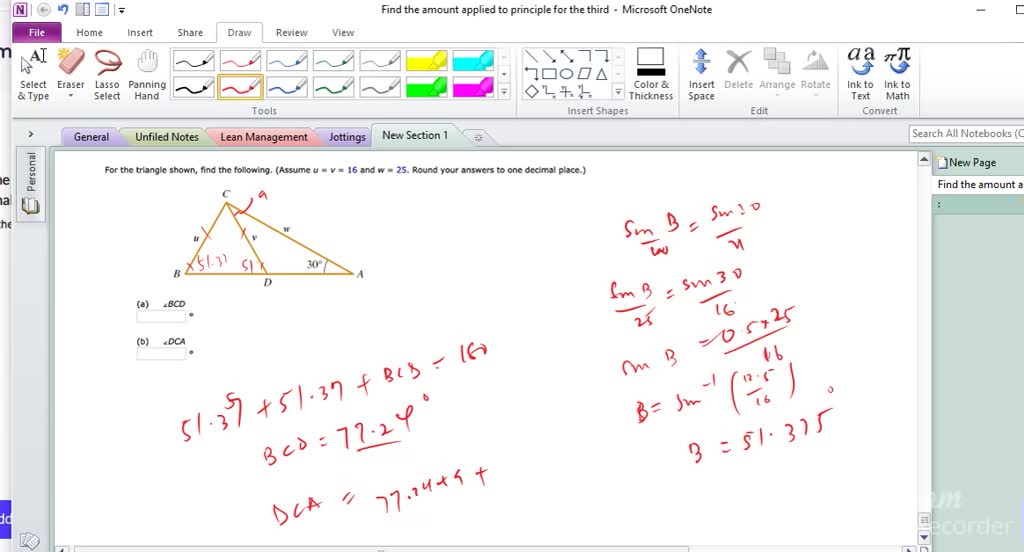 SOLVED: For the triangle shown, find the following: (Assume U = V = 16 ... SOLVED: For the triangle shown, find the following: (Assume U = V = 16 ...