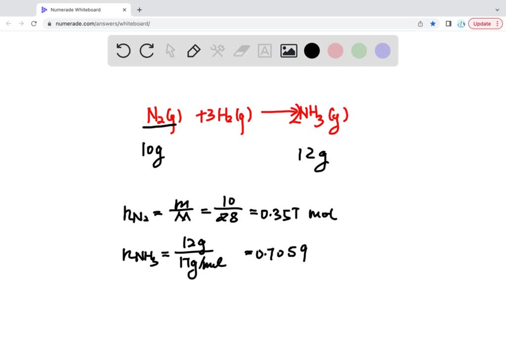 SOLVED: The balanced chemical equation below shows the reaction between ...