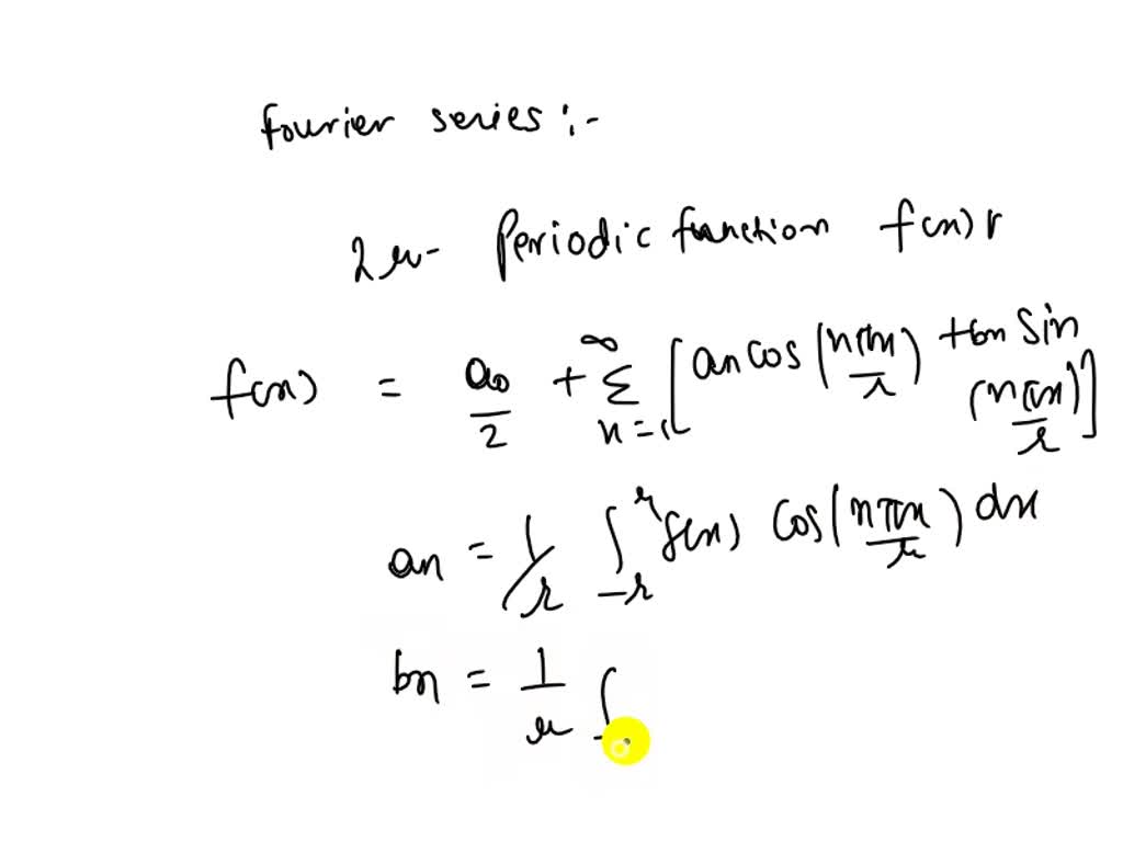 SOLVED: Prove the uniqueness of Fourier series. That is, show that if all of the Fourier ...