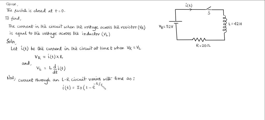 SOLVED: 11 The series circuit in the figure contains an ideal battery with a constant terminal ...