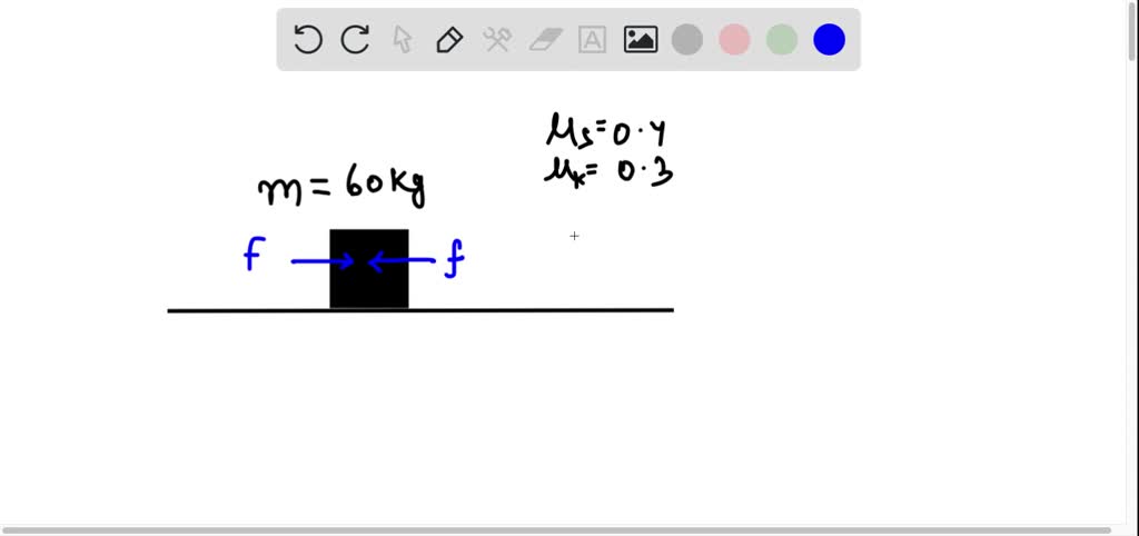 SOLVED: A 60-kg box rests on a horizontal surface. The coefficient of static friction between ...