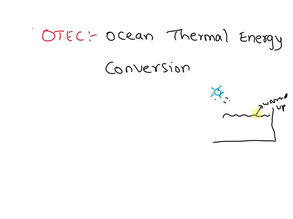 SOLVED: 'The ocean thermal energy conversion (OTEC) is uses Select one ...